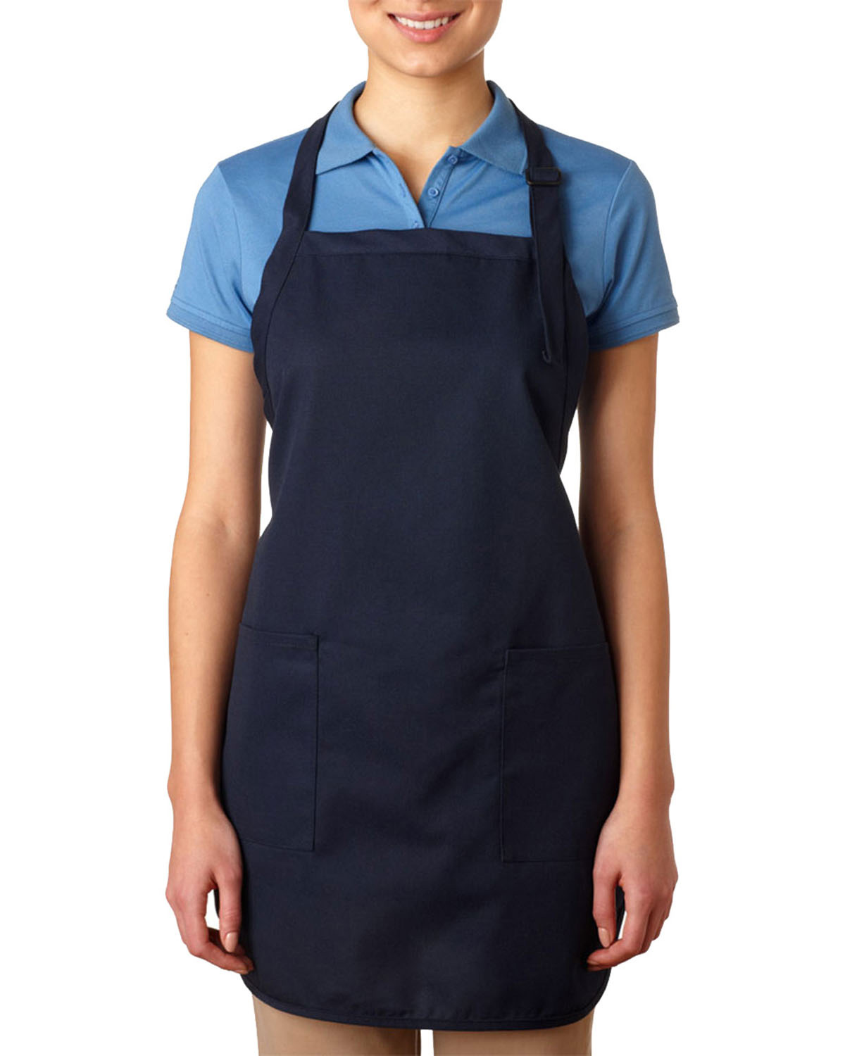 Bayside 4350 Unisex Deluxe FullLength Apron | GotApparel.com