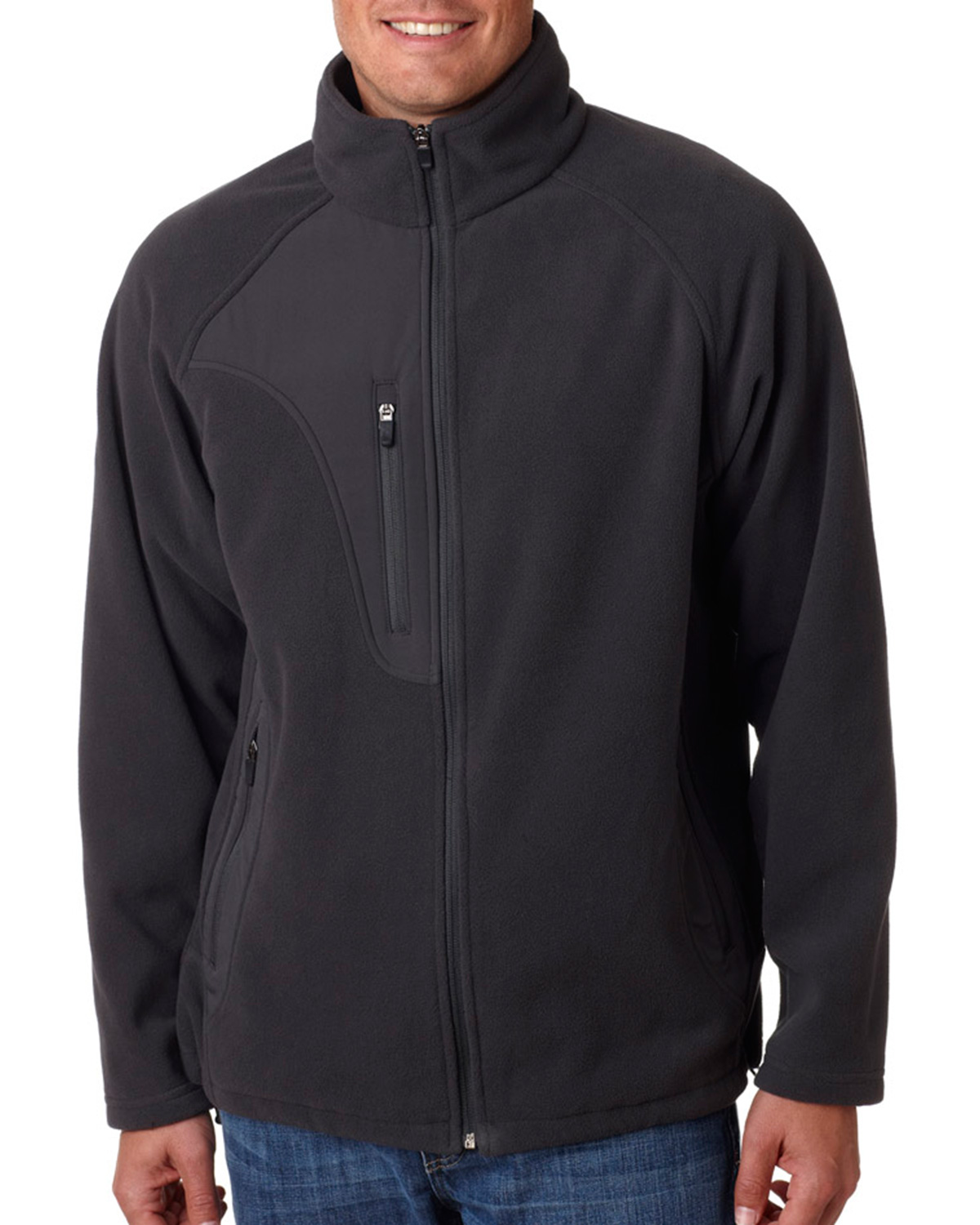 UltraClub 8495 Men MicroFleece Full-Zip Jacket | GotApparel.com
