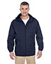 UltraClub 8908 Men Microfiber Full-Zip Hooded Jacket | GotApparel.com