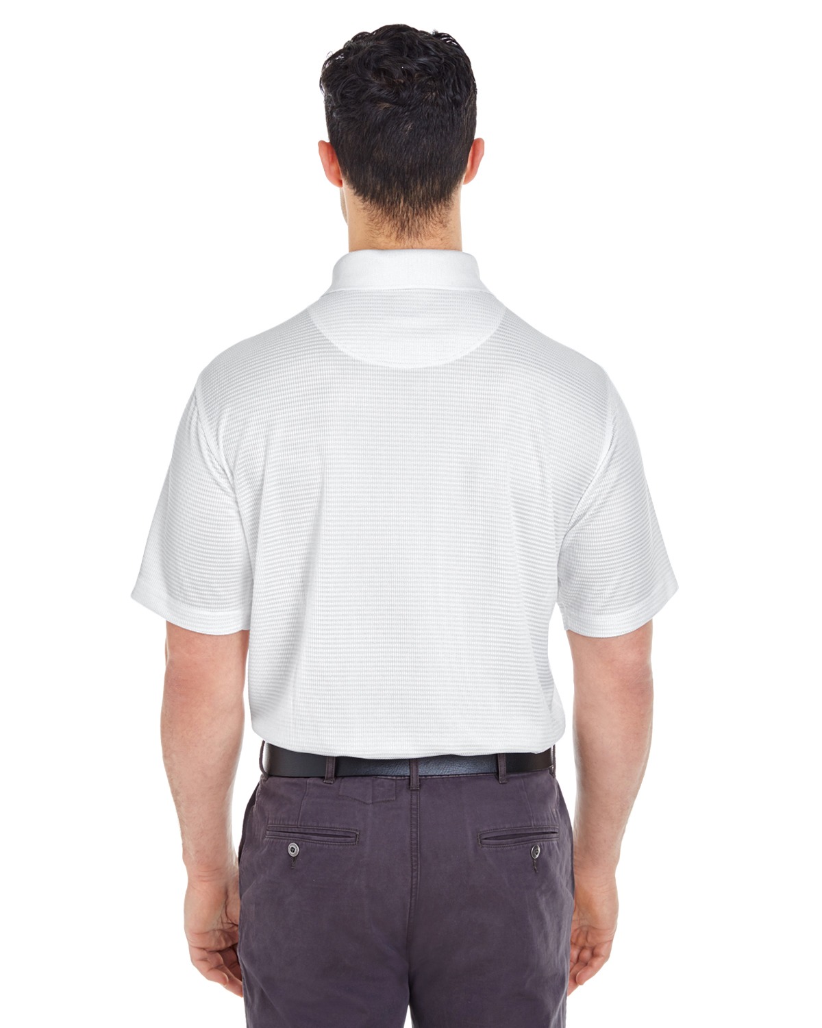 UltraClub 8305 Men Cool & Dry Elite Mini Check Jacquard Polo ...