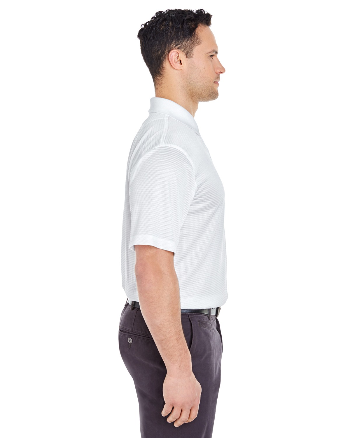 UltraClub 8305 Men Cool & Dry Elite Mini Check Jacquard Polo ...