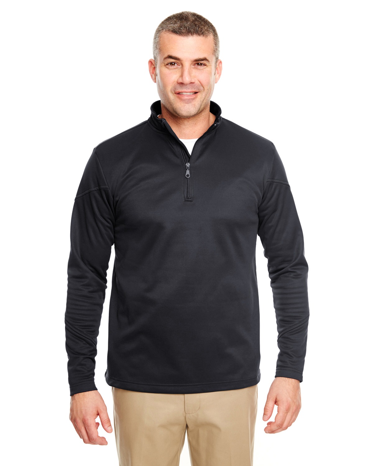 UltraClub 8440 Men Cool & Dry Sport 1/4-Zip Pullover Fleece ...