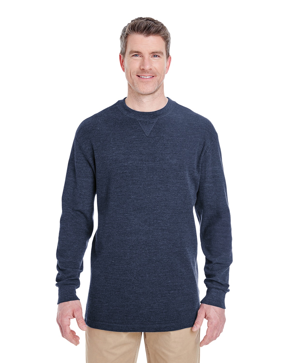 UltraClub 8455 Men Mini Thermal Crew Neck | GotApparel.com