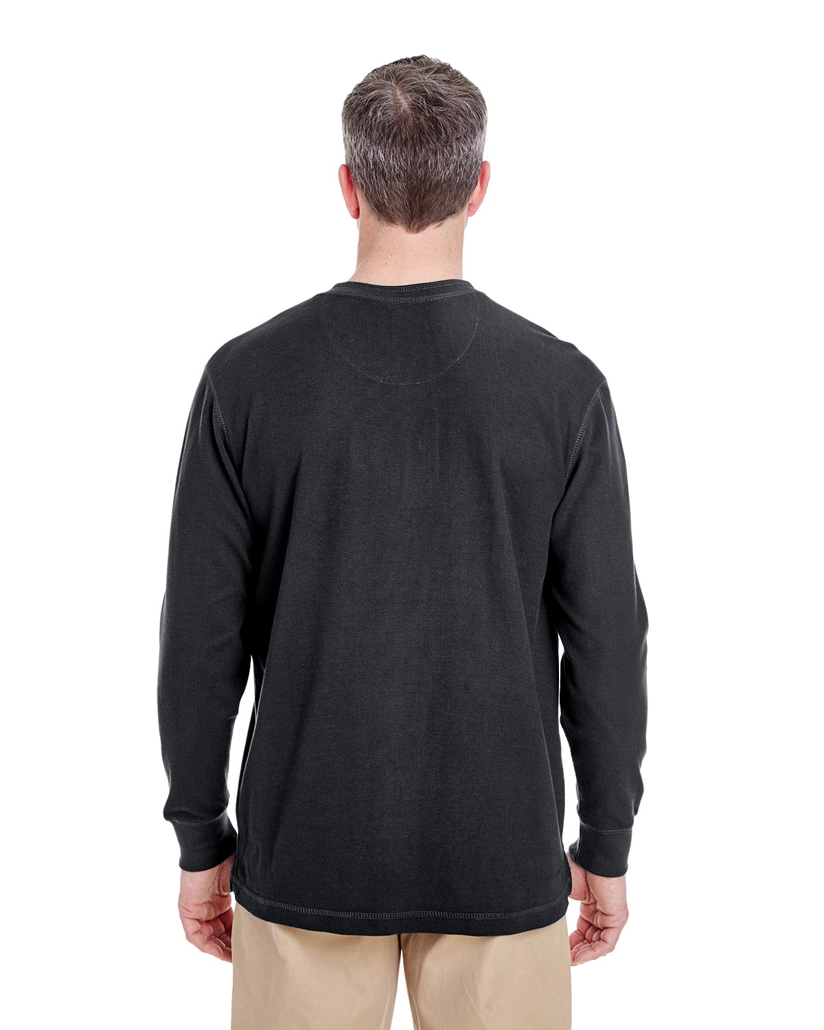 UltraClub 8456 Men Mini Thermal Henley | GotApparel.com