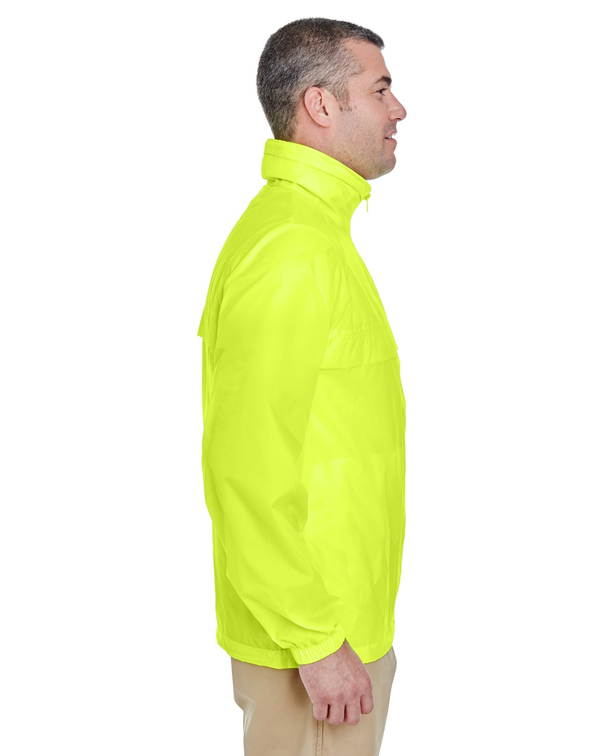 UltraClub 8929 Men Full-Zip Hooded Pack Away Jacket | GotApparel.com