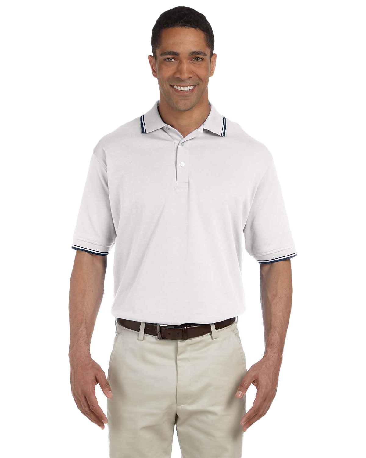 Devon & Jones Classic D140 Men Tipped Perfect Pima Interlock Polo ...