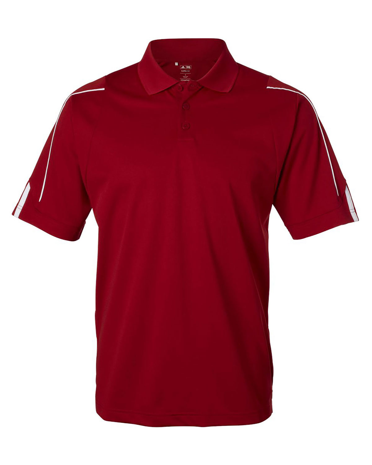 Adidas A76 Men 3-Stripes Cuff Polo | GotApparel.com
