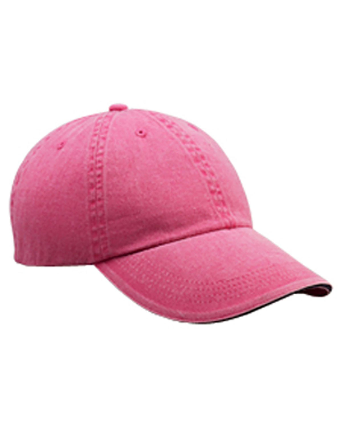 Anvil 166 Unisex Sandwich Trim Pigment-Dyed Twill Cap | GotApparel.com