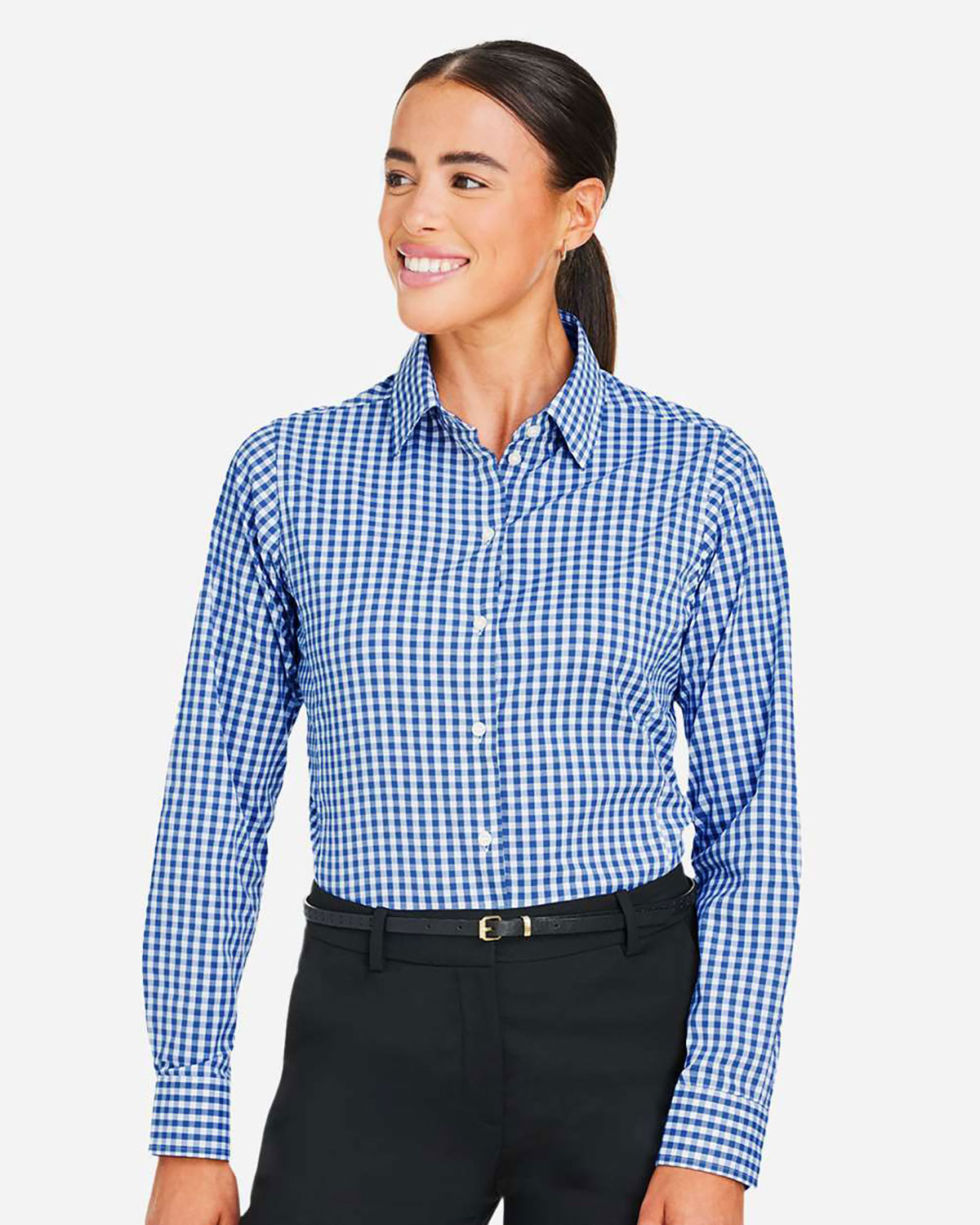 Devon & Jones DG536W CrownLux Performance® Ladies' Gingham Shirt