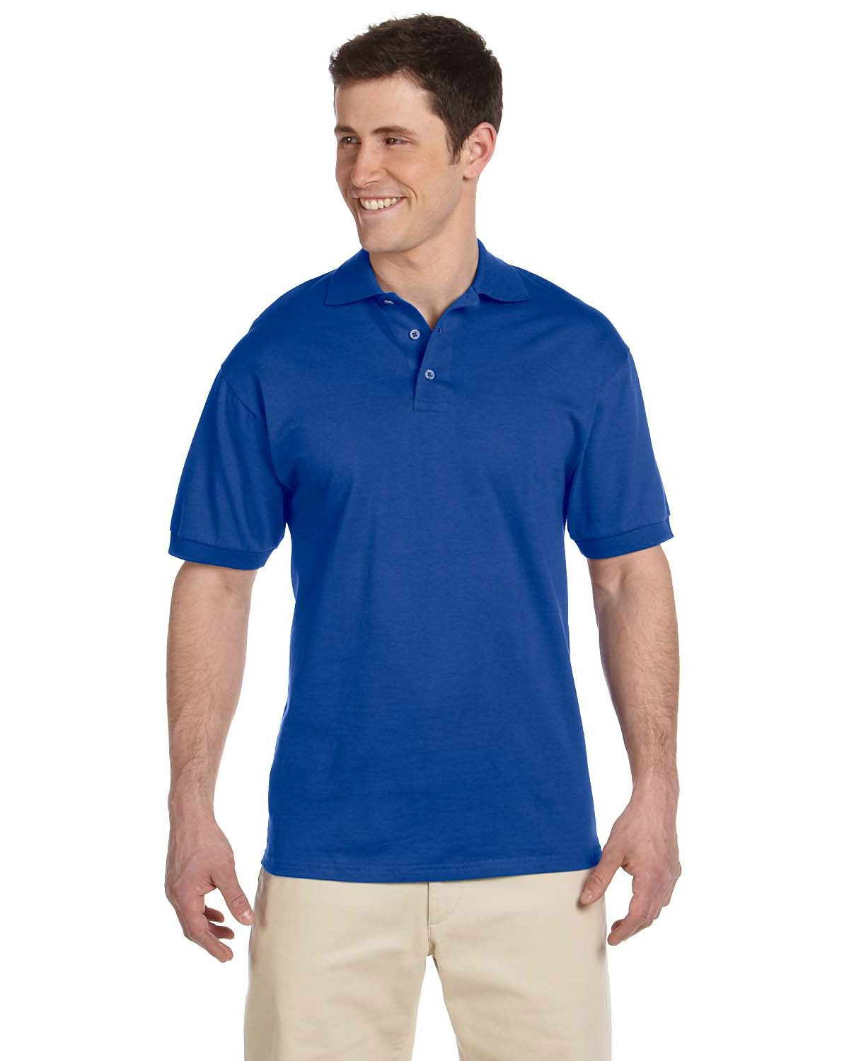 Jerzees J100 Men 6.1 Oz. Heavyweight Cotton Jersey Polo | GotApparel.com