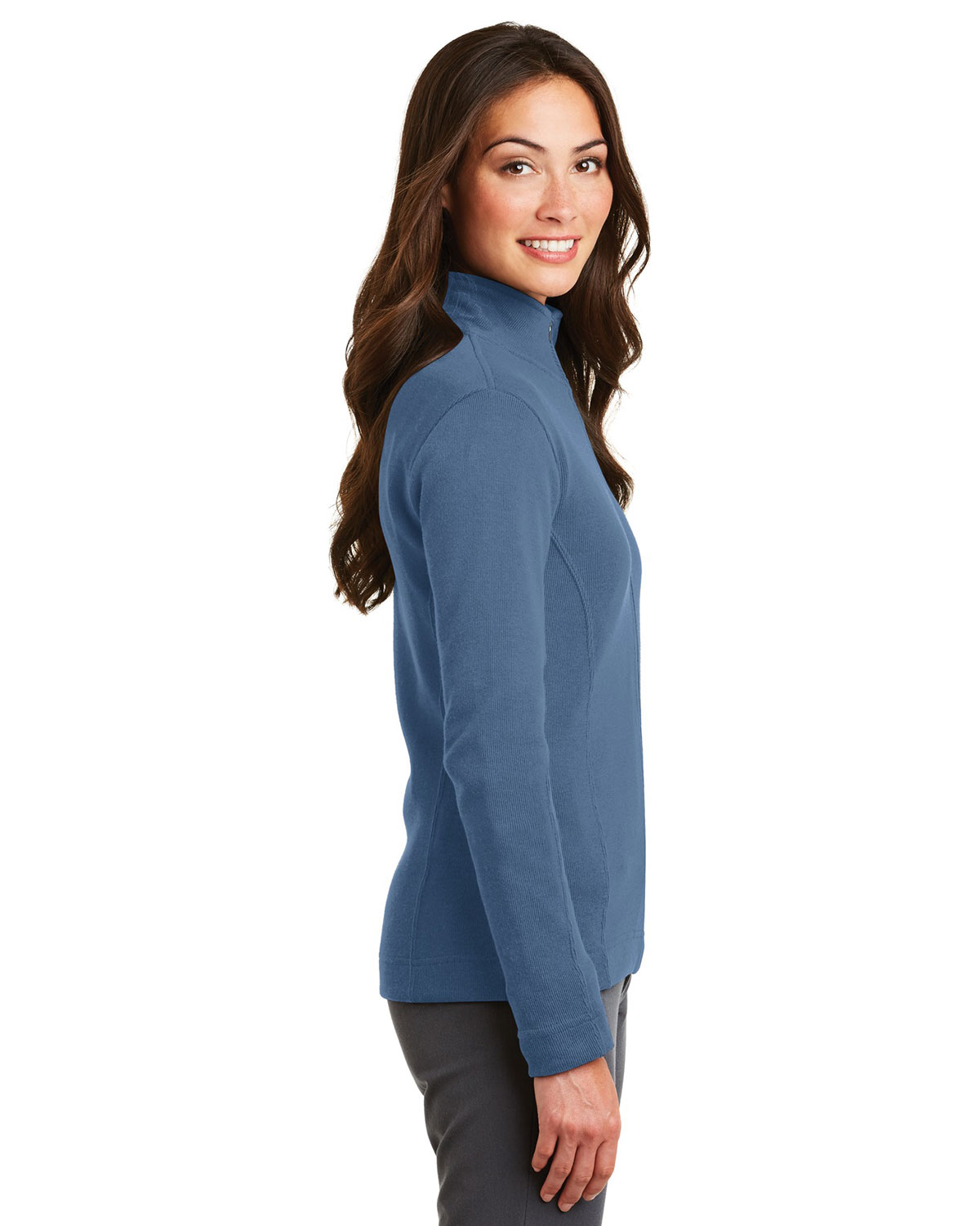 Port Authority L221 Women Flatback Rib Full-Zip Jacket - GotApparel