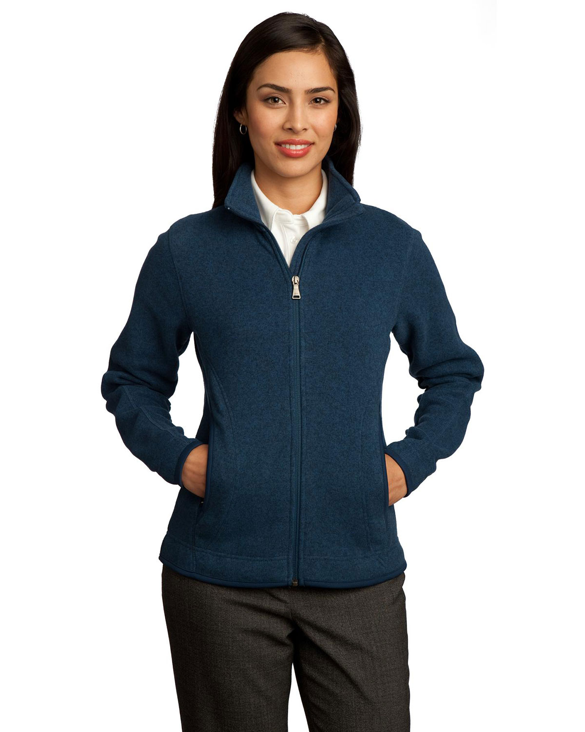 Red House RH55 Women Sweater Fleece Full-Zip Jacket - GotApparel