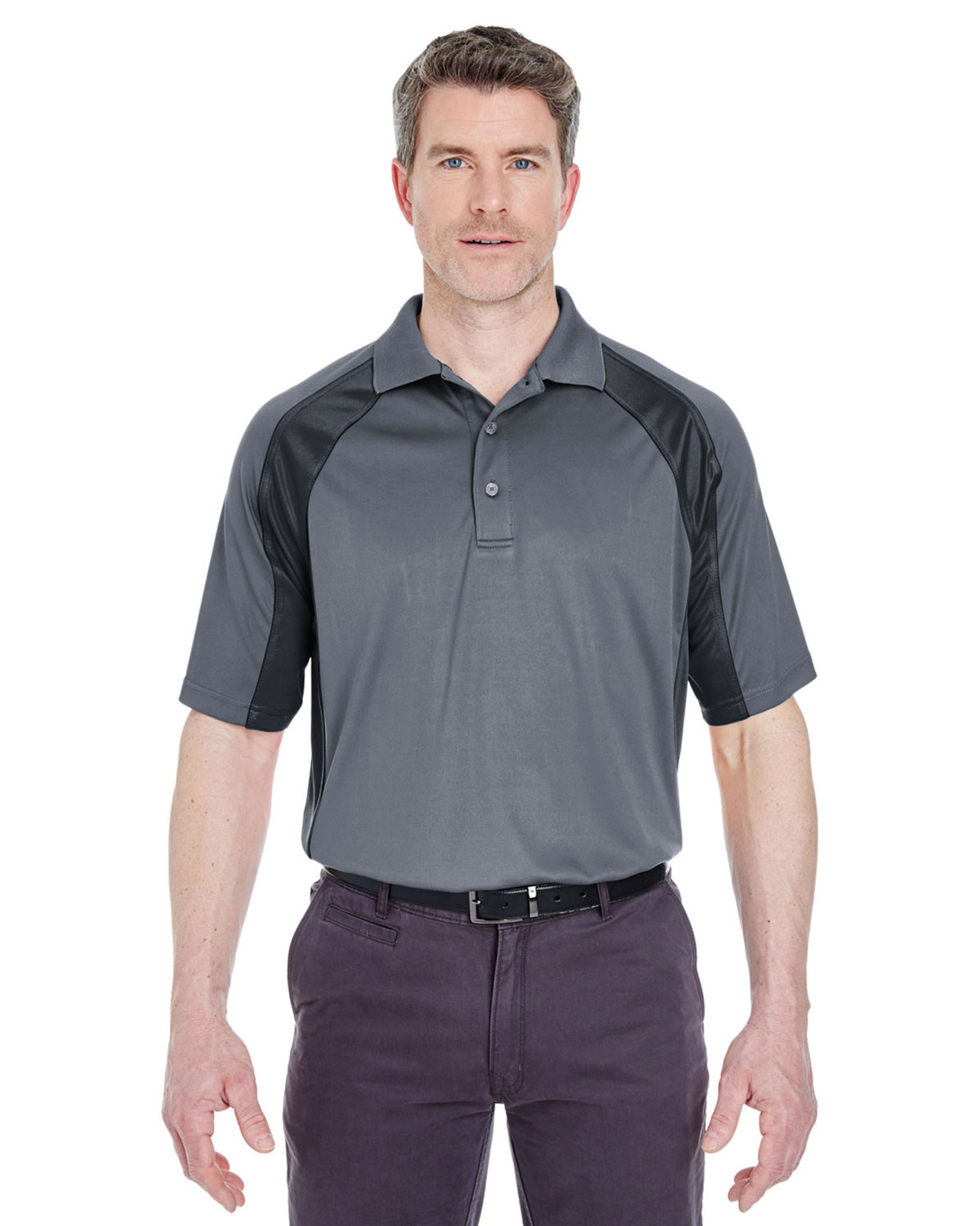 UltraClub 8427 Men Cool & Dry Sport Performance Color Block Interlock ...