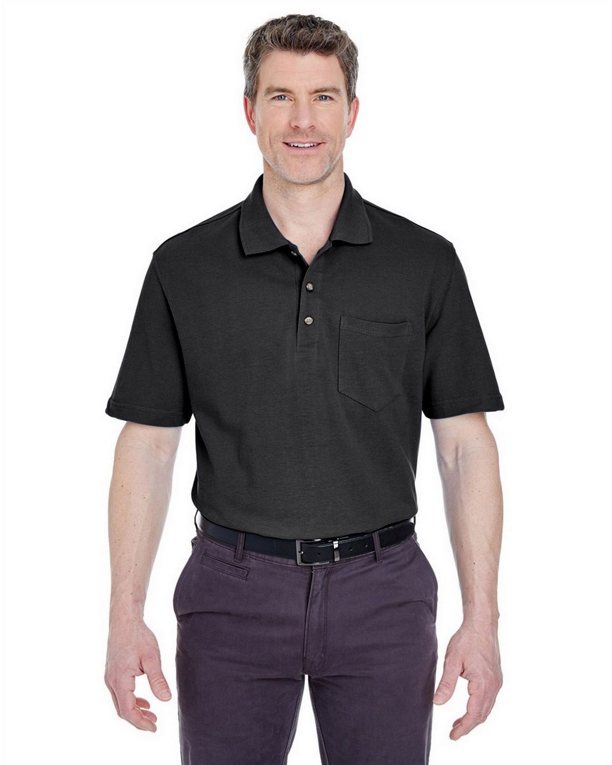 UltraClub 8534 Men Classic Pique Polo with Pocket | GotApparel.com