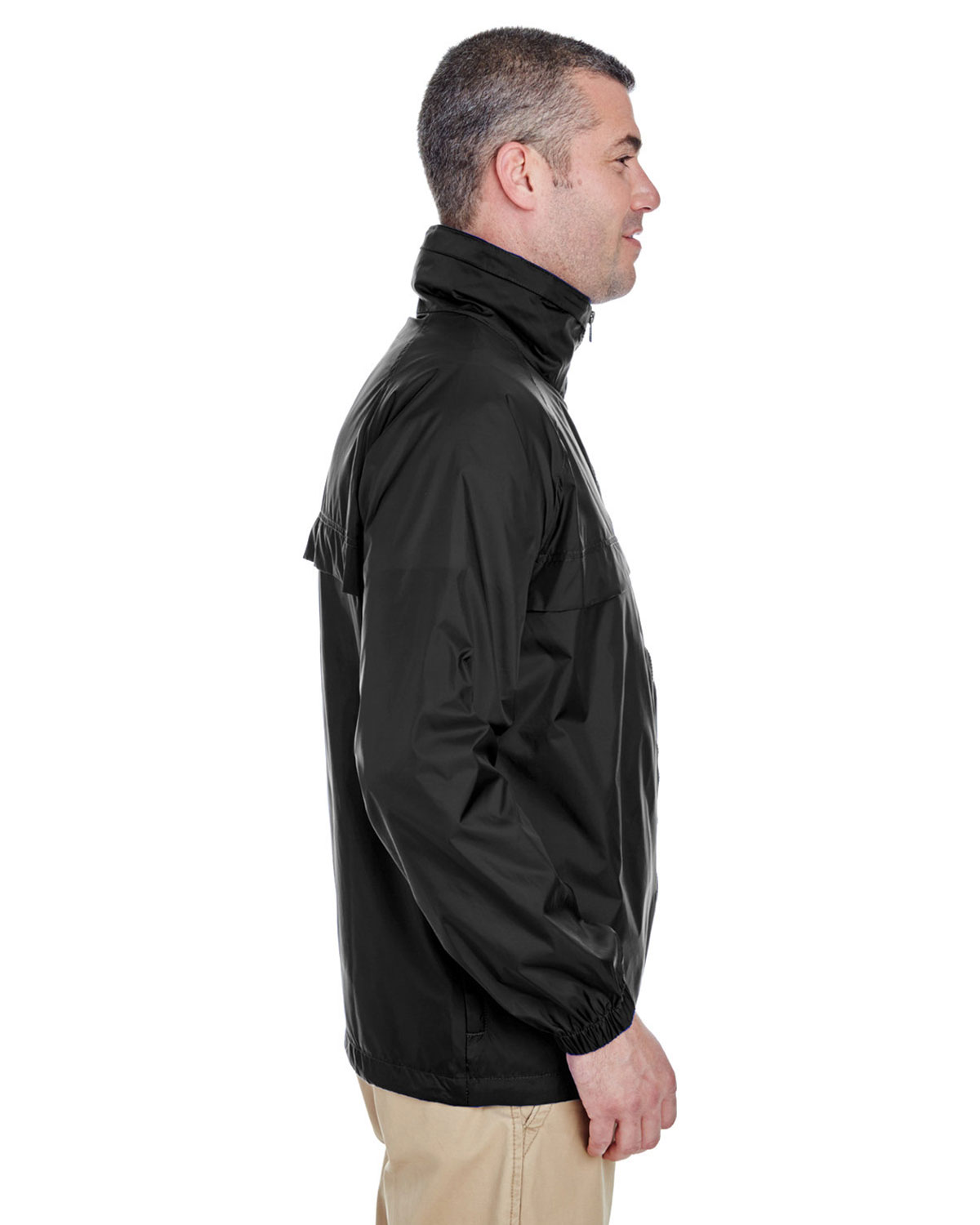 UltraClub 8929 Men Full-Zip Hooded Pack Away Jacket | GotApparel.com