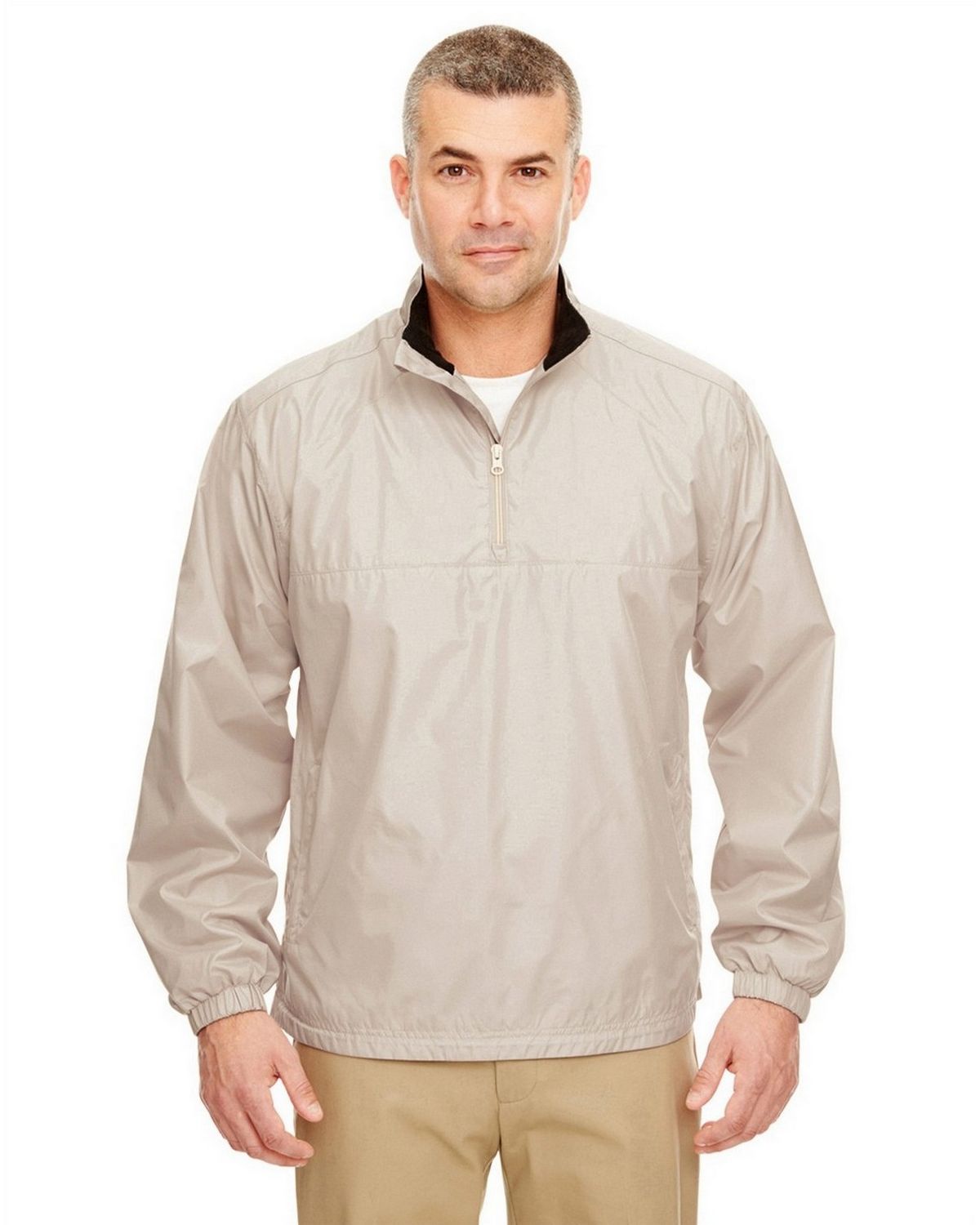 UltraClub 8936 Men MicroPoly 1/4-Zip Wind Shirt | GotApparel.com