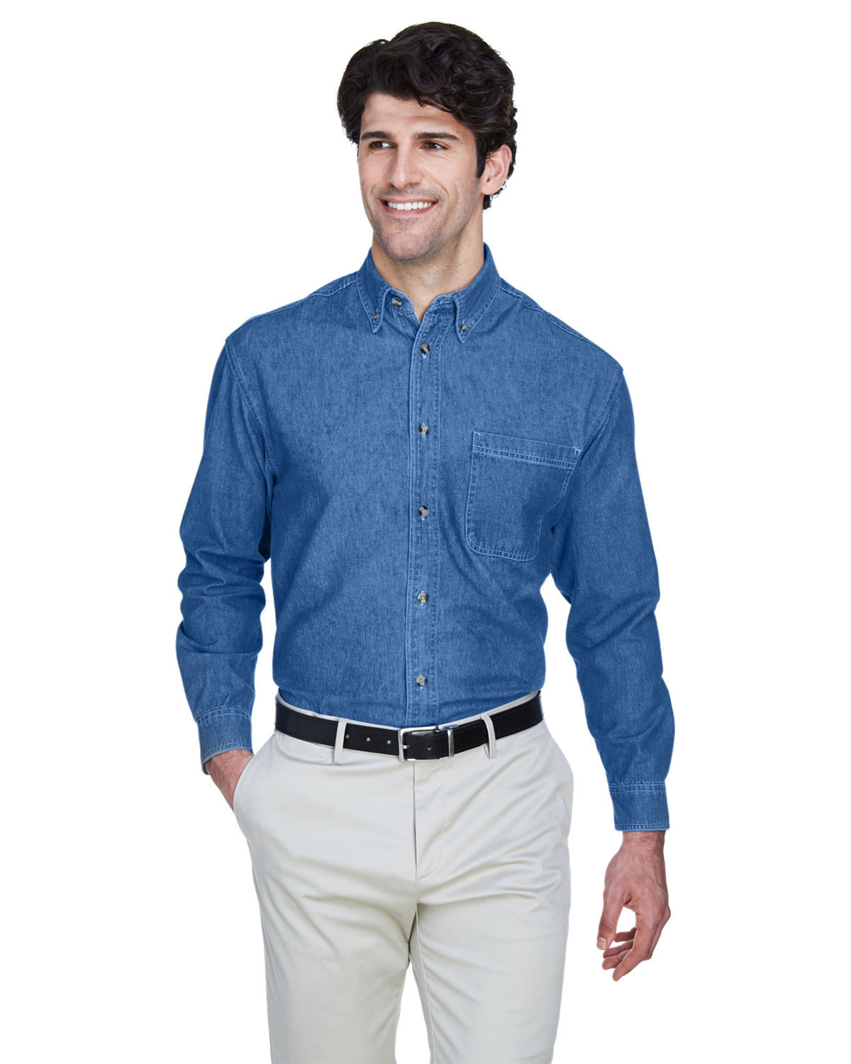 Ultraclub 8960 Men C Adult Cypress Colors Woven With Pocket